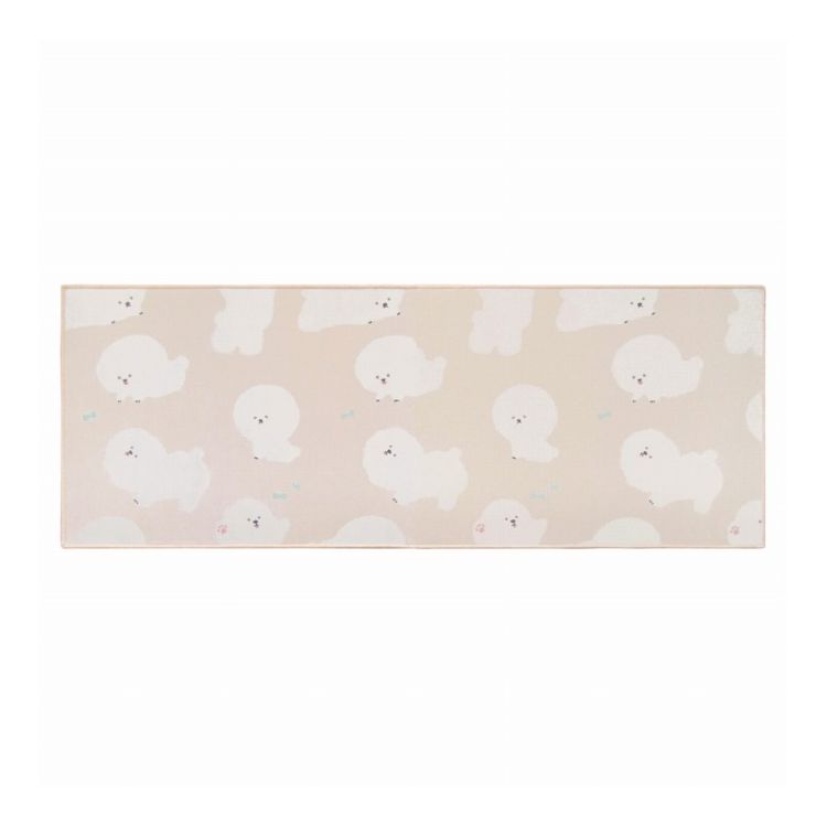 【商品説明】 水彩風の柄がかわいいキッチンマット 45×120cmです。 季節を問わず使いやすい色合いです。 一人暮らし向けのコンパクトなキッチンにピッタリのサイズです。 洗濯機で丸洗いができます。 フラットなつくりなので、キッチン最下段の...