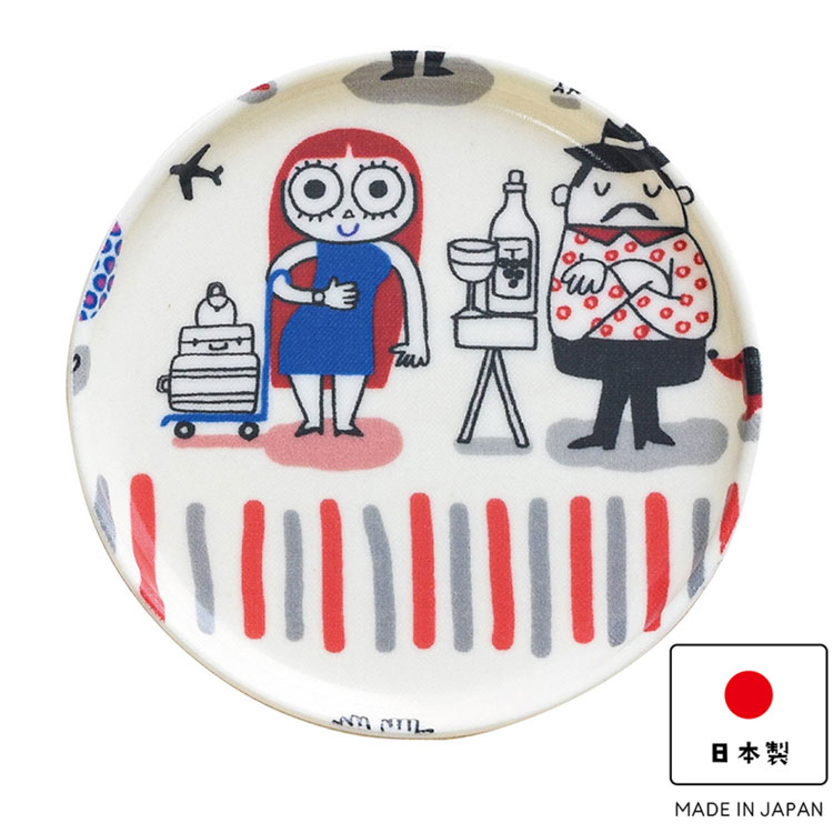 【商品説明】かわいいイラストの布貼り加工が施されたコースターです。汚れても水洗い可能だからお手入れが簡単です。小物やアクセサリートレイとしても使用できます。複数枚揃えて使用してもスタッキング可能ですっきり収納できます。安心の日本製です。【商...