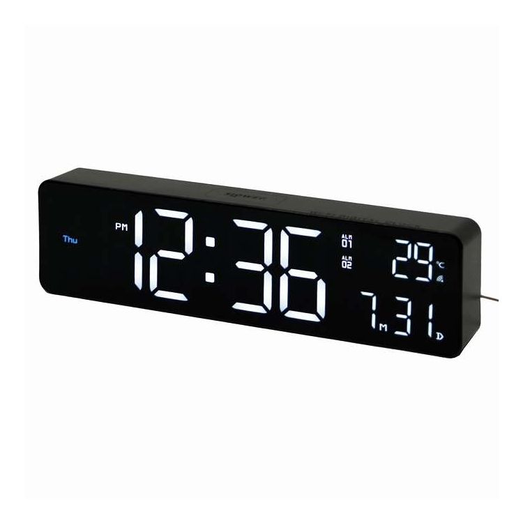 【商品説明】時刻や日付、曜日、温度を一画面でまとめて確認できます。どんなテイストにもなじむデザインで、置くだけで空間をすっきりと引き立てます。Wi-Fiで時刻とカレンダーを自動調整し、いつでも正確な日時を保ちます。離れていても見やすい表示で...