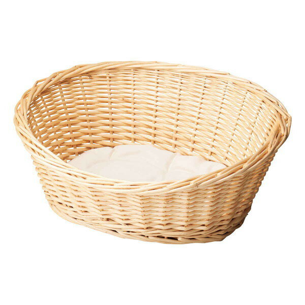 【商品説明】ペット用アイテムにもデザイン性が欲しいという愛好家の方々からの願いを叶えたペット用バスケットシリーズです。天然素材の良さを活かしたテイストに仕上げています。付属のクッションは国内素材を使用しています。【商品情報】■サイズ約 幅5...