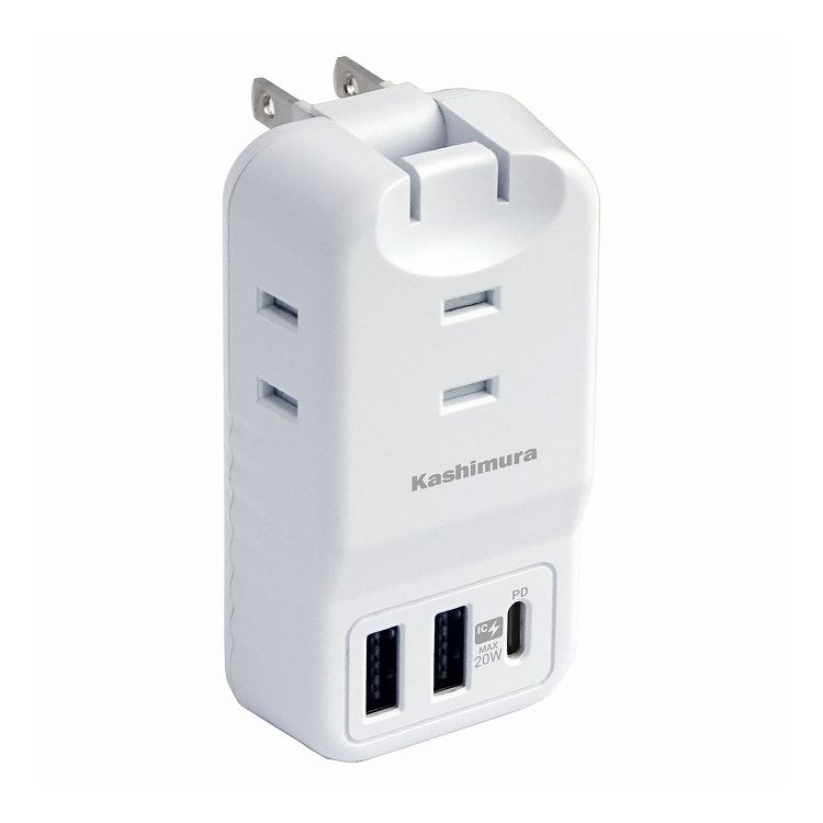 【商品説明】PD20W対応、リバーシブルUSB 3ポート充電器。USB-Aポートは自動識別IC搭載で端末に合わせて最適充電。3ポート合計20W充電でiPhone、スマートフォン充電対応製品サイズW88×H46×D28mm製品重量90(g)【...