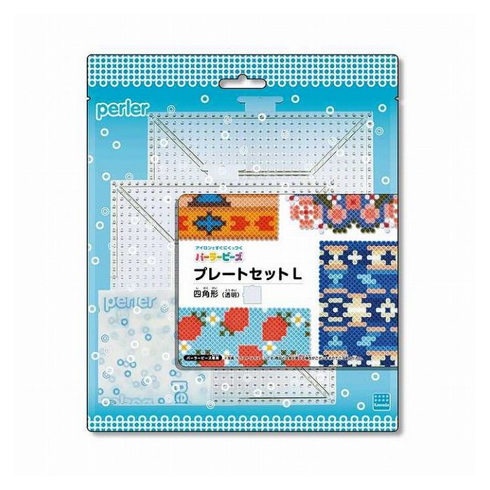 パーラービーズ専用のプレートセットがリニューアル！●透明プレートにぴったりの爽やかなデザインに、創作意欲を刺激する色とりどりの作品をレイアウトしたラベルがポイント。●パッケージをブリスターからプラスチック袋に変えることで、パッケージサイズを...