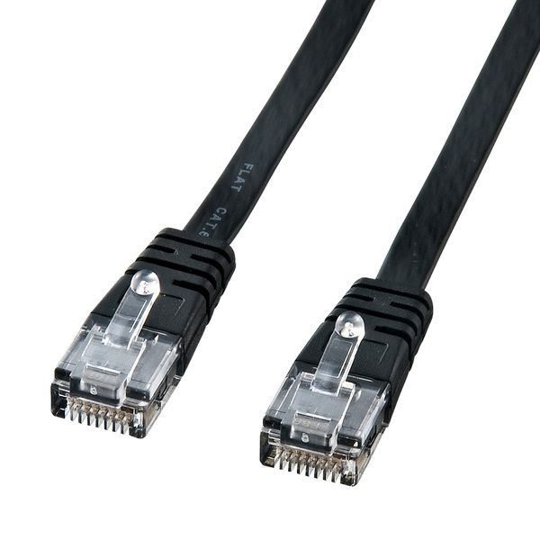 【商品詳細】厚さ1.4mm超フラットタイプで、ギガイーサネット完全対応のカテゴリ6フラットLANケーブル●ギガビットイーサネットに完全対応したカテゴリ6適合のストレート結線ケーブルです。●伝送速度1000Mbps(1Gbps)を実現していま...