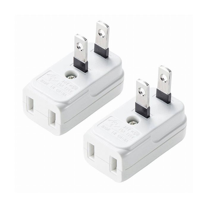 【商品説明】●コンセントの配線がスッキリまとまります。●電源タップにACアダプタを接続する際に、差込口を塞ぐことなく、スッキリ配線できます。【商品詳細】■定格容量：15A・125V（1500Wまで）■プラグ仕様：2P・L型■差込口：2P・1...