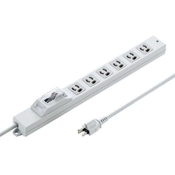 【商品詳細】過電流による危険を安全ブレーカーで保護します。●安全ブレーカを内蔵しており、容量オーバー時にブレーカーが作動し火災事故を防止します。ブレーカー部には誤動作を防ぐ開閉式透明カバーが付いていて安心です。●接続機器を一括でON・OFF...