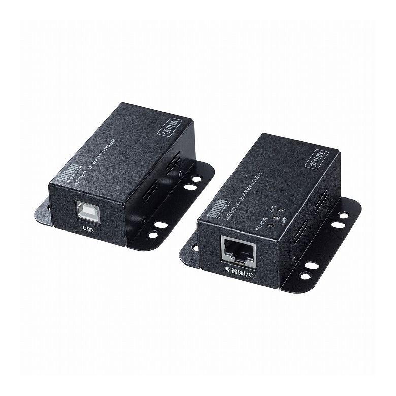 【商品特長】●パソコンとUSB機器間を最大50mまで延長することができるUSB2.0エクステンダーです。●2台のUSBデバイスを延長できる2ポートハブ付きです。●送信機と受信機のセットからなり、ユニット間をLANケーブル1本で延長することが...