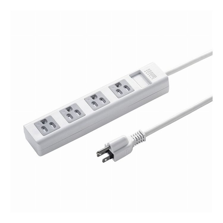 【商品特長】ホコリ防止シャッター、マグネット、通電ランプ付き2Pスイングプラグ仕様電源タップ。3P・4個口・2.5m。●ホコリ防止シャッター付きで、ホコリの侵入を防止します。●裏面にマグネットが付いているので、スチールのデスクなどに仮固定す...