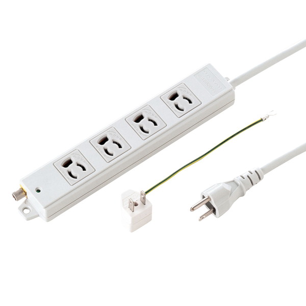 【商品特長】3P抜け止め4個口10m仕様電源タップ。マグネット付き。■3P抜け止めの4個口仕様電源タップです。■通電が確認できるランプ付きです。■裏面にマグネットが付いていますので、スチールのデスクなどに仮固定することができます。■アース端...