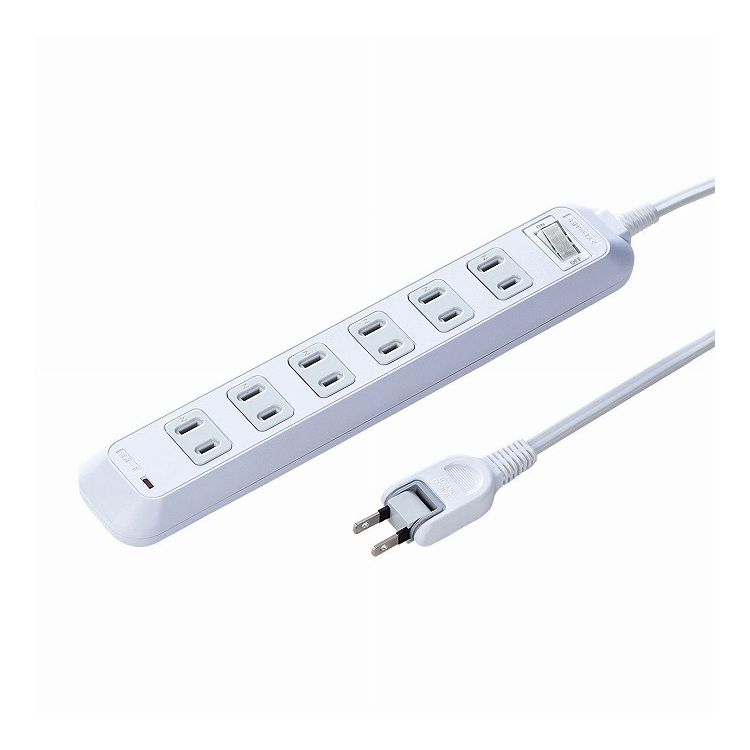 【商品特長】一括集中スイッチ＆雷ガード内蔵タップ。マグネット付き。2P・6個口・2m。●雷ガードを内蔵しており、恐ろしい雷から機器をガードします。雷ガード作動中確認ランプ付きです。※ランプが消えた状態は効果がなくなっていますので新しいものに...