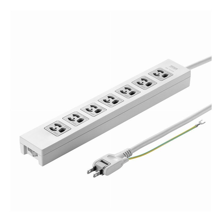 【商品特長】一括集中スイッチ＋雷ガード付きタップ。ネームタグ、抜け止め専用コンセントキャップ付属。3P・7個口・5m。●集中スイッチで7個口を一括でON・OFFすることができます。●プラグはトラッキング火災予防に有効な絶縁キャップ付き2Pス...