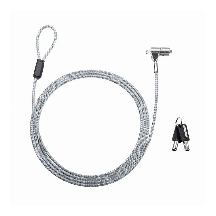 【商品特長】Nanoスロットに簡単取付け、シリンダ錠とワイヤーの一体型タイプ。●Nanoスロット（2.5×6mm）に簡単取り付け、一体型、超小型シリンダタイプです。●錠とワイヤーが一体型なので、邪魔になりません。●シリンダが非常に小さいので...