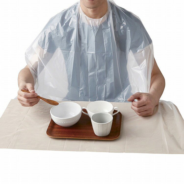 【商品説明】使用後にそのまま廃棄でき洗濯やクリーニングの手間が掛かりません。また、使い切りのため衛生的です。首筋にミシン目があり、ミシン目部分を切り離すことで、簡単に脱ぐことができます。取り出し口が天面と側面にあり、置く場所に合わせて選べま...