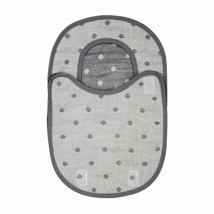 【商品説明】肌にやさしく、柔らかなオーガニックダブルガーゼを使用。入口が大きく開き、簡単に装着できます。カラー：水玉グレー製品サイズ：17×27cm本体重量：22g材質：綿100％個装入数：1枚原産国または製造国日本使用期限無【送料について...