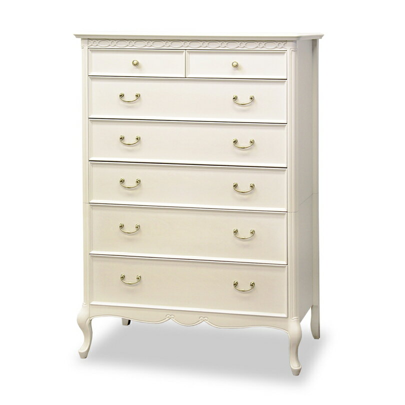 ロココ調フレンチカントリー家具『フルール』シリーズ。 丸みを帯びた優美なラインと、エレガンスの代名詞ともいえるカブリオールレッグ(猫脚)が特徴です。 木肌が薄っすら残る上品な色合いで仕上げられており、フェミニン・ガーリー・ロマンティック等の...