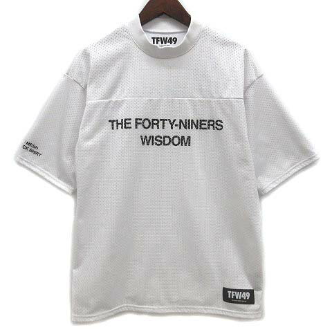 【中古】ティーエフダブリュー TFW49 リラックス メッシュ モックネック シャツ 半袖 RELAX MESH MOCKNECK ゴルフウェア ホワイト 白 M T102310010 メンズ 【ベクトル 古着】 250618表記サイズM実...