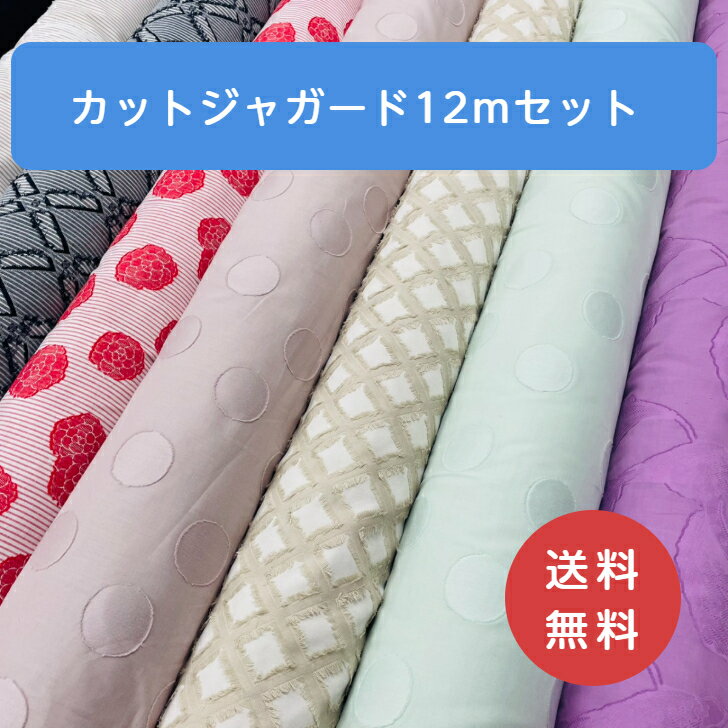 ◆カットジャガード12mセット◆ 送料無料 福袋 生地 素材 手芸 手作り ハンドメイド ハギレ 子供服 大人服 布小物 インテリア 福箱 ハッピーバッグ HAPPYBAG お楽しみ袋 大容量 入園 入学 18000円相当！可愛い柄をカット...