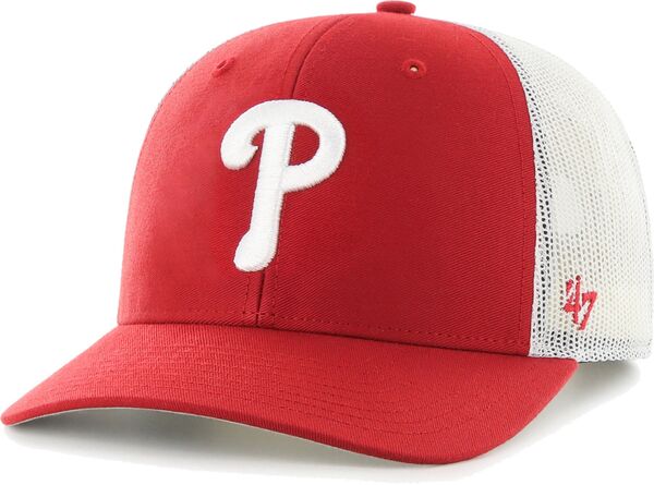 ■帽子サイズ サイズ｜ 頭囲 S/M ｜ 58cm M/L ｜ 60cm ■ブランド '47 (フォーティーセブン)■商品名 '47 Men's Philadelphia Phillies Red Adjustable Trucker Ha...