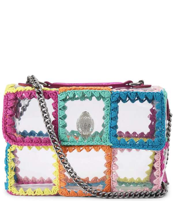 ■ブランド Kurt Geiger London (カートジェイガーロンドン)■商品名 Kensington Medium Clear Rainbow Crochet Shoulder Bag■商品は海外よりお取り寄せの商品となりますので、...