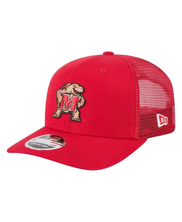 ■帽子サイズ サイズ｜ 頭囲 S/M ｜ 58cm M/L ｜ 60cm ■ブランド New Era (ニューエラ)■商品名 Men's Red Maryland Terrapins Primary 9SEVENTY Trucker Str...