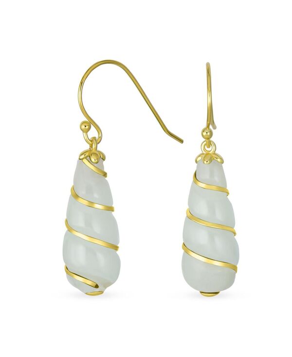 ■ブランド Bling Jewelry (ブリング)■商品名 Classic Green Jade Teardrop Twisting Swirl Dangle Earrings Gold & Silver Hook■商品は海外よりお取り寄...