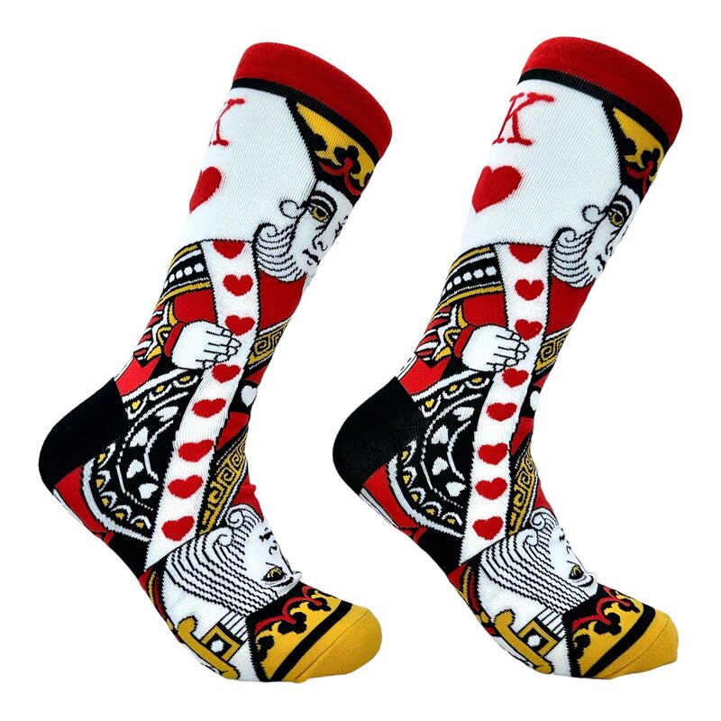 ■ブランド Crazy Dog T-Shirts (クレイジードッグTシャツ)■商品名 Men's King Of Hearts Socks Funny Cool Vintage Playing Cards Novelty Footwear...