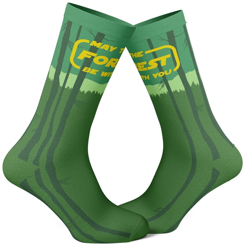 ■ブランド Crazy Dog T-Shirts (クレイジードッグTシャツ)■商品名 Men's May The Forest Be With You Socks Funny Camping Hiking Parody Footwear■...