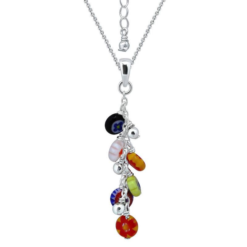 ■ブランド Aleure Precioso (Aleure Precioso)■商品名 Aleure Precioso Sterling Silver Glass Bead Linear Drop Pendant Necklace■商品は海...