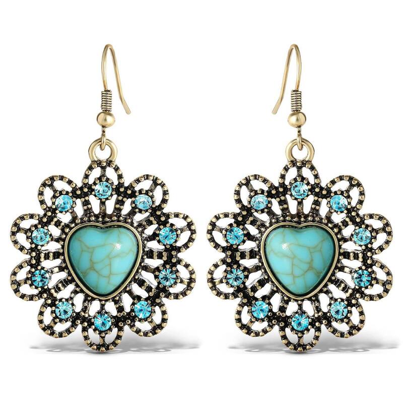 ■ブランド Jessica Simpson (ジェシカシンプソン)■商品名 JS Jessica Simpson Heart Turquoise Earrings in Oxidized Gold-Tone■商品は海外よりお取り寄せの商品と...