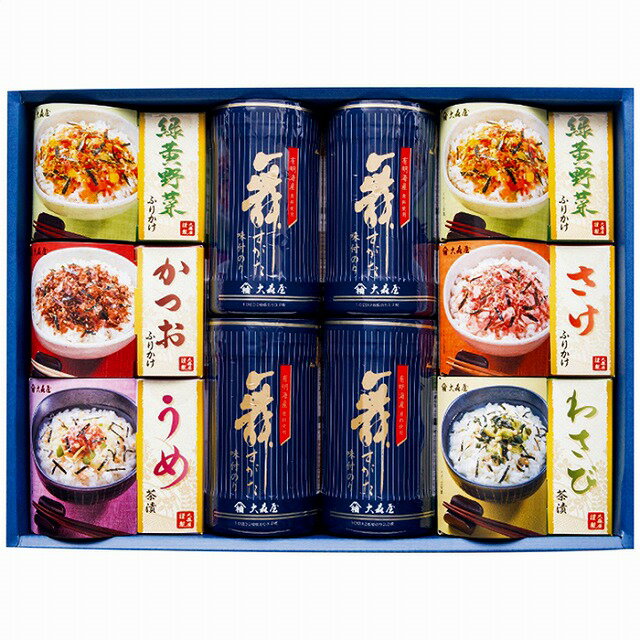 ●セット内容／味付のり(10切32枚)4個・ふりかけ(緑黄野菜2.5g×10袋2箱・かつお・さけ各2.5g×10袋1箱)・茶漬(うめ6g×6袋・わさび5.6g×6袋各1箱)・賞味期間/製造日より常温約540日・［日本製］・【卵・乳成分・小麦...