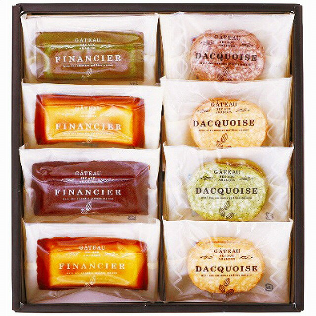 ●セット内容／ダックワーズ(プラリネ2個・ショコラ・抹茶各1個)・フィナンシェ(プレーン2個・ショコラ・抹茶各1個)・賞味期間/製造日より常温約150日・［日本製］・【卵・乳成分・小麦・大豆・アーモンド】●箱サイズ／22×23.5×5.5c...