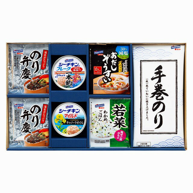 ●セット内容／セット内容/のり弁慶ふりかけ（3g×3個）×2、シーチキンフレーク一本釣・シーチキンマイルドキャノーラオイル（各70g）・減塩おだしぞうすいかに（6.5g×3個）・わかめ混ぜご飯若菜（2.8g×3個）・手巻のり（2切5枚）×各...