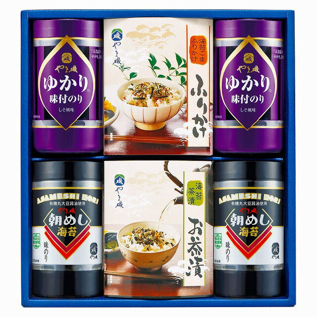 ●セット内容／味付のり・しそ風味のり（各8切26枚）×各2、のり茶漬（5.5g×4袋）・のりふりかけ（5g×4袋）×各1●箱サイズ／29.8×27.8×7.8cm●賞味期間／常温1年3ヶ月●アレルゲン／卵・乳・小麦・えび●重量／0.7kg有...