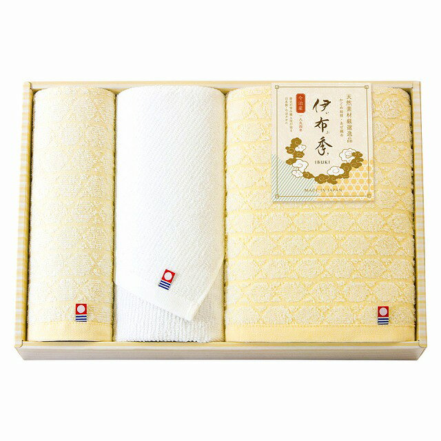 ●容量／0.6kg●材質／綿100%●セット内容／バスタオル（約60×110cm）・フェイスタオル（約34×75cm）・ハンドタオル（約34×30cm）×各1●箱サイズ／26×38×5.5cm●原産国／日本●重量／0.6kgすっきりとした純...