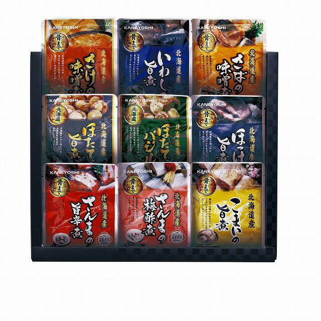 ●材質／●セット内容／さけの味噌煮80g・いわしの旨煮95g・さばの味噌煮120g・ほたての旨煮65g・ほたてのバジル65g・ほっけの旨煮80g・さんまの旨辛煮95g・さんまの梅酢煮95g・こまいの旨煮110g 【小麦】●箱サイズ／箱290...