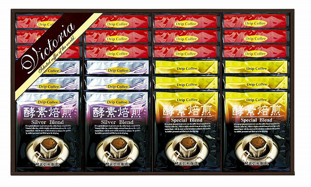 ●材質／●セット内容／ドリップコーヒーブレンド（シルバー×6・スペシャル×6・レッド×12）各8g●箱サイズ／箱260×433×37mm●賞味期間／540日間●原産国／JPN●重量／440gコーヒーがある、至福のひととき。 酵素焙煎コーヒー...