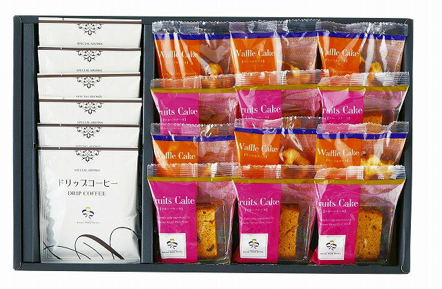 ●材質／●セット内容／フルーツケーキ（カット）×6・ワッフルケーキ（プレーン）×6・ドリップコーヒー1杯分×6 【卵・乳成分・小麦】●箱サイズ／箱255×390×55mm●賞味期間／210日間●原産国／JPN横浜のシンボルタワーでもある「横...