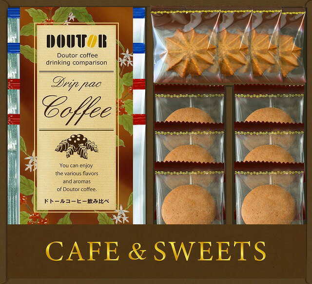 ●材質／●セット内容／ドトールドリップコーヒー（深煎りブレンド・モカブレンド）各2・コーヒークッキー×4・クリームモンブランクッキー×6 【卵・乳成分・小麦】●箱サイズ／箱210×230×65mm●賞味期間／180日間●原産国／JPN●重量...