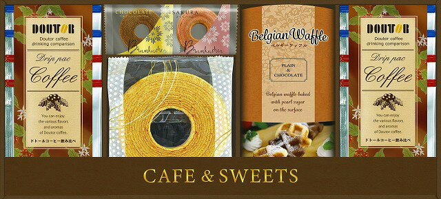 ●材質／●セット内容／ドトールドリップコーヒー（深煎りブレンド・モカブレンド）各4・ミルクバウムクーヘン・ベルギーワッフル（プレーン×2・ショコラ）・ミニバウムクーヘン（ショコラ・桜） 【卵・乳成分・小麦】●箱サイズ／箱210×465×65...
