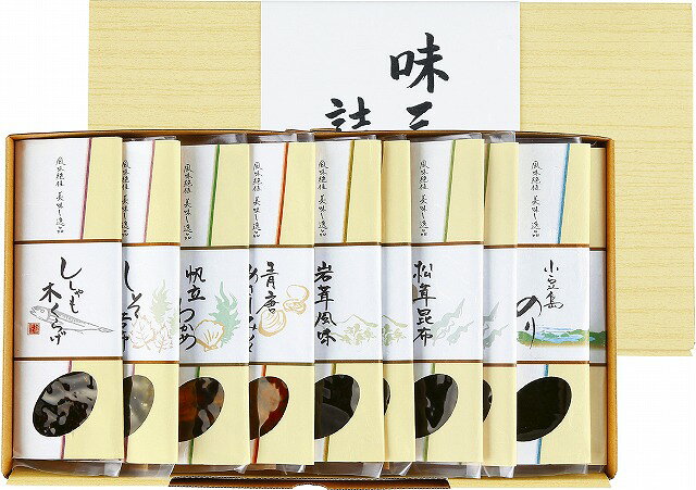 ●セット内容／（岩茸風味×2・小豆島のり×2・松茸昆布×2・しそ若布・ししゃも木くらげ・帆立わかめ・青唐あさりみそ）各80g 【小麦】●箱サイズ／箱205×350×23mm●賞味期間／365日間●原産国／JPN●重量／1000g瀬戸内海に浮...