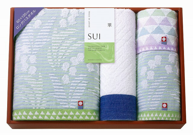 ●サイズ／タオルハンカチ200mm×200mm・フェイスタオル320mm×750mm・バスタオル600mm×1300mm●材質／綿100%●セット内容／バスタオル×1・フェイスタオル×2・タオルハンカチ×1●箱サイズ／箱260×380×55...