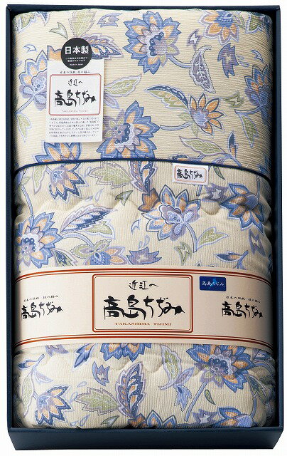 ●材質／側地：綿100%・詰物：ポリエステル100%（0.4kg）●セット内容／商品1400×1900mm●箱サイズ／箱560×360×145mm●原産国／JPN●重量／1400g滋賀県高島市で生まれた地域ブランド「高島ちぢみ」。凸凹感の「...
