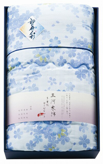 ●材質／側地：綿100%・詰物：ポリエステル100%（0.5kg）●セット内容／商品1400×1900mm●箱サイズ／箱560×360×145mm●原産国／JPN●重量／1600g日本特有の高温多湿な風土に適したガーゼのサラッとした肌触り。...