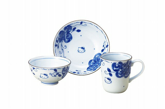 ●セット内容／茶碗φ110×60mm、マグφ80×90mm（280ml）、多用鉢φ155×45mm●材質／磁器●箱サイズ／箱245×165×100mm●原産国／JPN●重量／750g