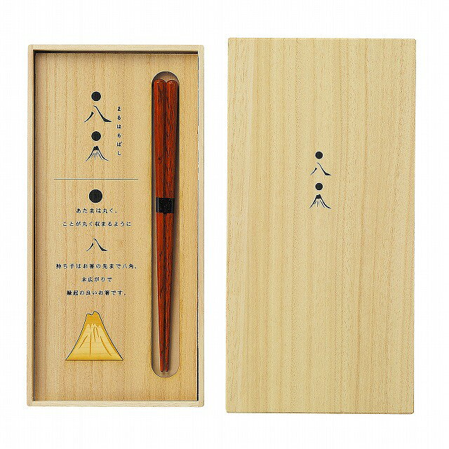 ●セット内容／箸215mm：天然木（タモ）・天然漆塗装、箸置45×34×6mm：檜・ミツロウ塗装●箱サイズ／木箱275×136×22mm●原産国／JPN●重量／150g