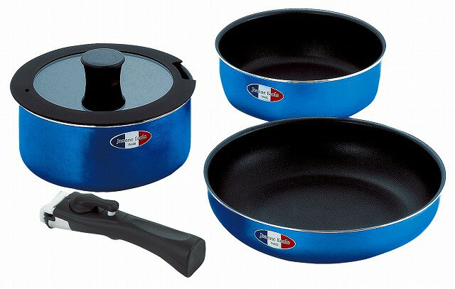 ●セット内容／26cmフライパンφ270×60mm・20cmディープパンφ215×70mm・20cmポットφ215×95mm（2.8L）：内面：フッ素樹脂加工、外面：耐熱焼付塗装、本体：アルミニウム合金、貼り底：ステンレス鋼（底の厚さ2.5...