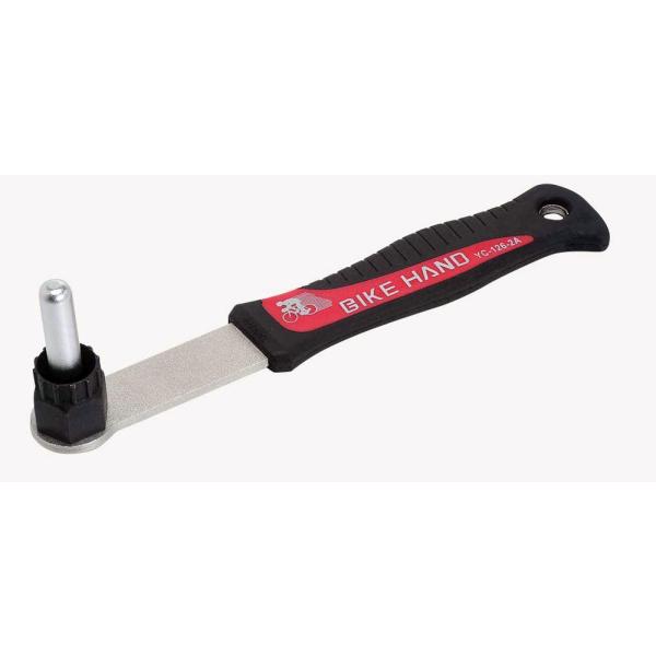 BIKE HANDは台湾生まれの工具メーカー！！シマノプロや他の有名メーカーのOEM工場としても有名です。・シマノロックリング対応フリーホイールリムーバー(12mmアクスルガイド付属) ・12mmスル-アクスルガイド付属 マグネットで固定/...