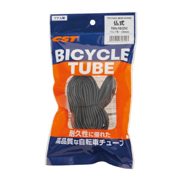 耐久性に優れたインナーチューブ。■商品情報 ・耐久性に優れたインナーチューブ ・サイズ：700 x 18 〜 25C ・ETRTO：18/25-622 ・重量：100g ・バルブ長：33mm ・厚さ：1.0mm ※こちらの商品は1本での販売...