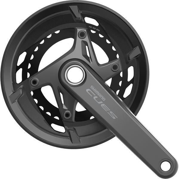 リンクグライド・ホローテックIIクランクセット。■商品情報 ・CUES U6000シリーズ。 ・リンクグライド・ホローテックIIクランクセット。 ・優れたパワー伝達効率。 ・中空鍛造クランクにより重量を増やさずに動力伝達を最大化。 ・チェー...