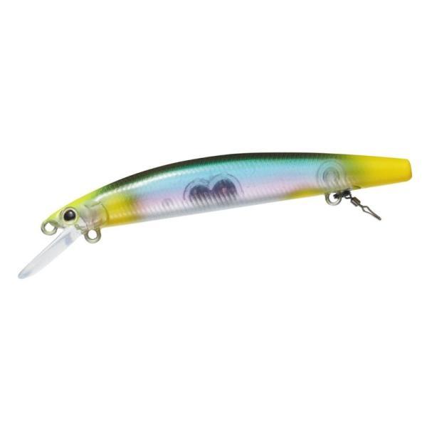 DAIWA ダイワ アユイング・ルアーで鮎を釣る。 ・新釣法、AYUING専用ミノー。 ・AYUINGミノーが従来のミノーと大きく違う点は、後方アイが腹部についており、その先に自動ハリス止めを用いている点である。 ・こちらのハリス止め部分に...