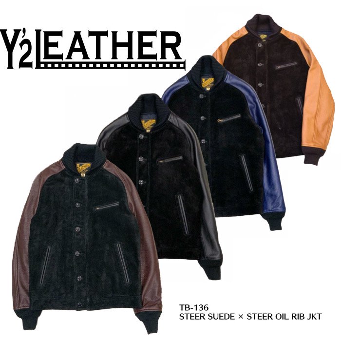 楽天市場】y'2leather tb-136 steer suede×steer oil rib jktの通販 楽天市場】y'2leather tb-136 steer suede×steer oil rib jktの通販